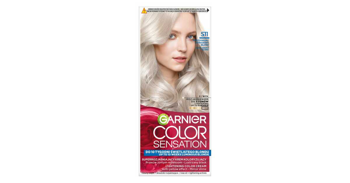 Garnier Color Sensation Hair Colour S11 Smoky Ultra-Bright Blonde ...