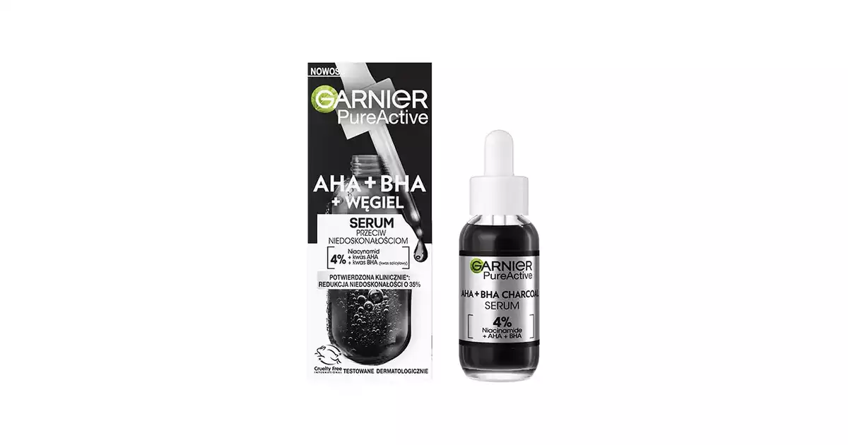 Garnier Pure Active AHA + BHA + Carbon Serum împotriva imperfecțiunilor ...