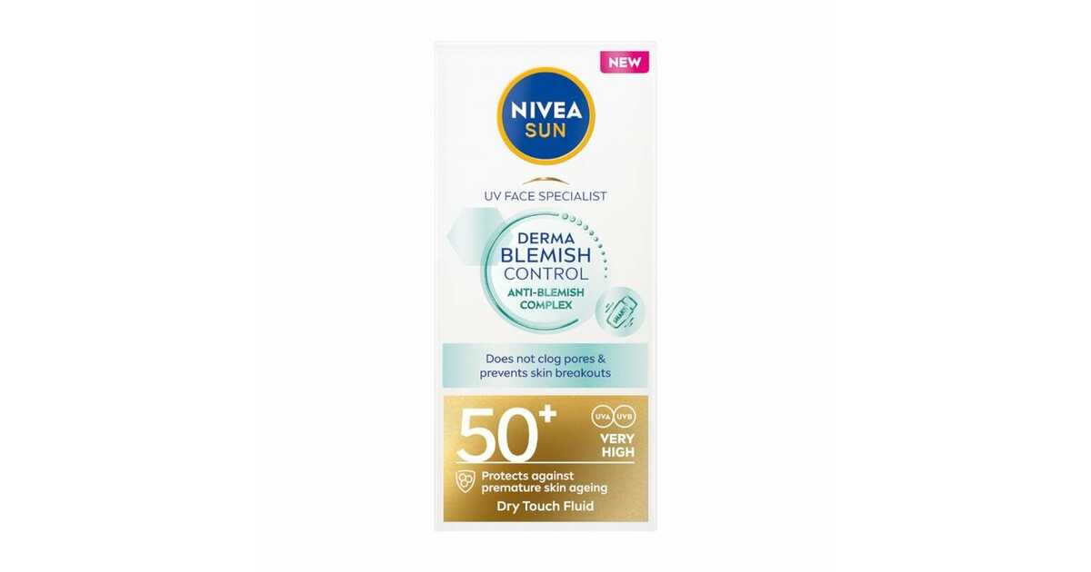 NIVEA Sun Derma Skin Clear Face Cream SPF50 40ml - Cocolita - Magazin ...
