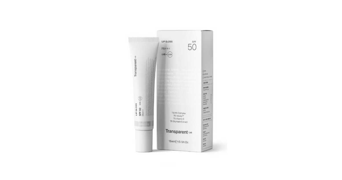 Transparent Lab Luciu de buze colorat Luciu de buze hidratant SPF50 ...