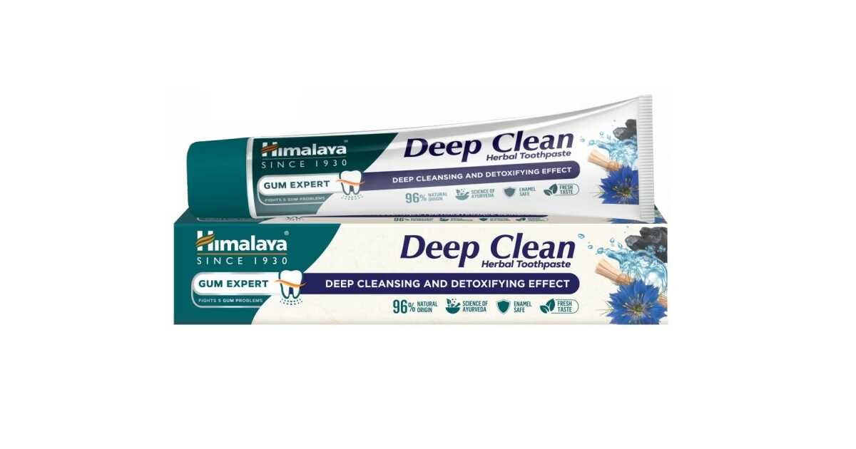 Himalaya Since 1930 Pastă de dinți pe bază de plante Deep Clean Gum ...