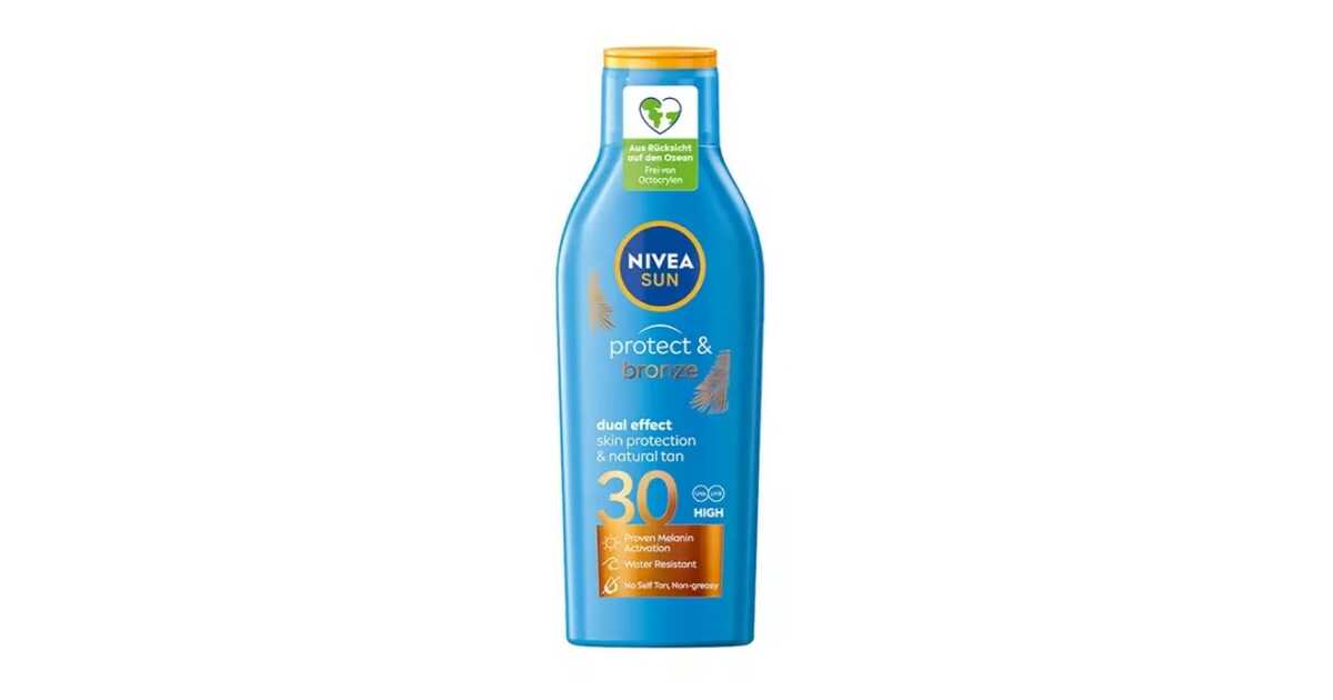 NIVEA Sun Protect & Bronze Natural Tan Activating Lotion SPF30 200ml ...